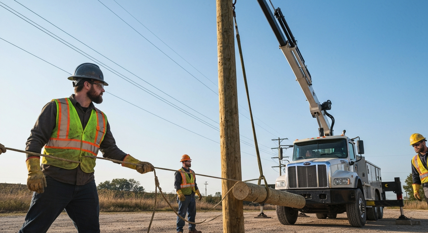 Safe Rigging Practices for Lifting and Setting Utility Poles - ExpertCE